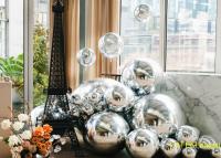China Dia 2m PVC Double-Layer Silver Mirror Balloons For Public Art Open-Air Events for sale
