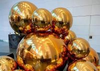 China Christmas Party Decoration Giant Shiny Metallic Inflatable Mirror Ball Balloons Big Advertising Inflatables for sale
