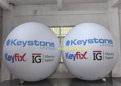 China White PVC Ads Balloon With Brand Logo Printing 2.5 Meters (8.2 Feet) In Diameter for sale