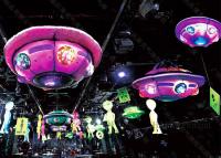 China Giant Outdoor Inflatable Art Decorating Alien Flying Saucer With LED Light Custom Pattern for sale