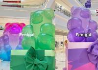 China 1.8m 2m High Inflatable Gradient PVC Bear For Shopping Malls And Swimming Pools Decor for sale