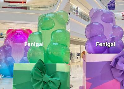 China 1.8m 2m High Inflatable Gradient PVC Bear For Shopping Malls And Swimming Pools Decor for sale