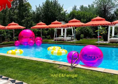 China 1m 1.2m Violet PVC Mirror Balloon for Pool Party Decoration for sale