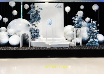 China PVC Mirror Balloons In White, Light Pink, And Light Green For Party Decorations for sale