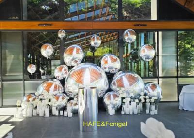 China 1 Meter PVC Silver Shiny Mirror Balloons For Party Decoration Or Art Installation for sale