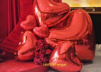 China Heart-Shaped Pink Or Red Mirror Balloons For Valentine'S Day, Anniversary Parties for sale