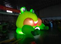 China Customized Outdoor Giant Inflatable Frog Atmosphere Decoration And LED Lights for sale