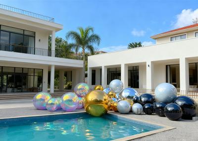 China Inflatable Mirror Ball PVC Shiny Space Decoration Customized Size And Color for sale