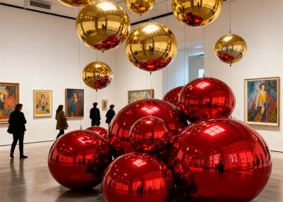 China Customized PVC Double-Layer Inflatable Mirror Ball Decoration Can Be Hung for sale