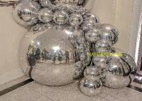 China Inflatable PVC Silver Mirror Luminous Balloons For Event Rental Professionals for sale