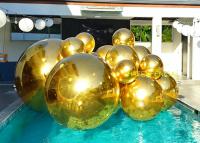 China Gold, Black, And Red Inflatable Pvc Mirror Balloons As Water Art Installation for sale