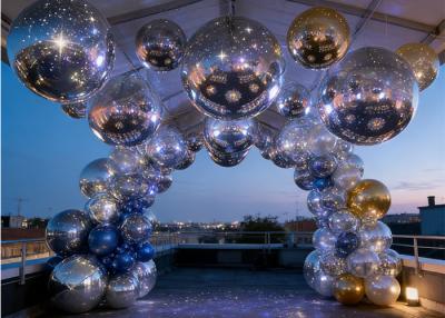 China Sealed PVC Inflatable Mirror Ball 1.5m-3m For Event And Exhibition Decoration for sale