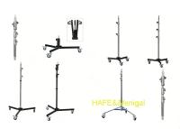China Wheeled Base Stands And Heavy-Duty Steel Film/Video Stands For Studio, Broadcast for sale
