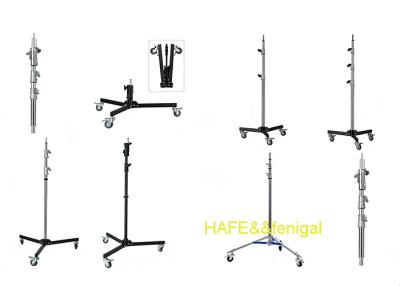 China Wheeled Base Stands And Heavy-Duty Steel Film/Video Stands For Studio, Broadcast for sale