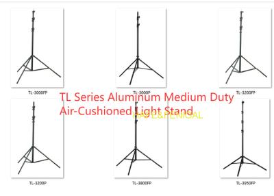 China Light And Medium Duty Aluminum, Collapsible, Safe Descent Air Cushioned Light Stands for sale