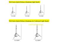 China Black Air-Cushioned Quick Release Aluminum Light Stand 3m Max Height 5kg Load for sale