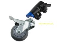 China Magic Leg Caster Wheels PU-Steel Locking Casters For Heavy Film or TV Rigging for sale