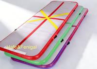 China DWF Inflatable Gym Mat – 10cm Thick Professional Air Track for Gymnastics, HIIT & School PE for sale