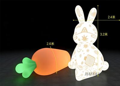 China Outdoor Decorative Inflatable Advertising Balloon Rabbit Light 220V for sale