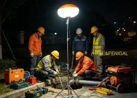 China Silent Operation Battery-Powered LED Balloon Light with 24V/48V DC Input for Mobile Field Service for sale