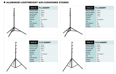 China Reverse Folding Light Stand with Air-Cushioned System and High-Strength Aluminum Alloy for Professional Use for sale