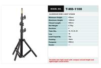 China Aluminum Alloy Mini Light Stand with Adjustable Height and Compact Folded Size for Studio Photography for sale