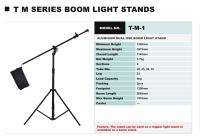 China TM Series High-Grade Steel Dual-Purpose Boom Light Stand with 30 kg Load Capacity and Effortless Height Adjustment for sale