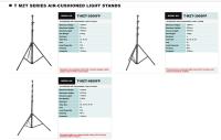 China HAFE Aluminum Air-Cushioned Light Stand with Professional Height Range and Lightweight Construction for sale