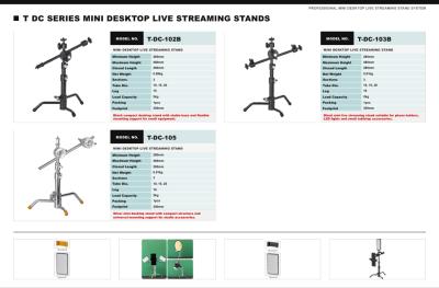 China TDC Series Mini Desktop Stand with Adjustable Height Lightweight Compact Design for Live Streaming for sale