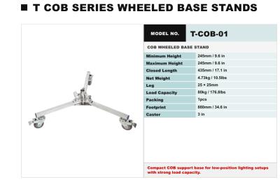 China TCOB Series Cine-Grade Steel Light Stand with High-Grade Construction Dual Use and Detachable Legs for sale