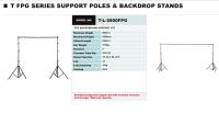 China TL-FPG Series Professional Background Support System with High-grade Steel Construction, 80 kg Load Capacity, and Universal 22 mm Top Platform for sale