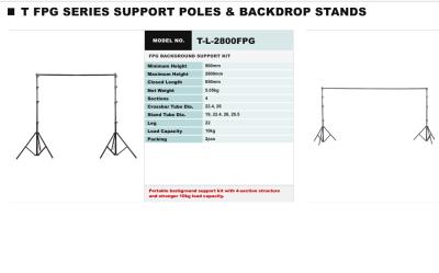 China TL-FPG Series Professional Background Support System with High-grade Steel Construction, 80 kg Load Capacity, and Universal 22 mm Top Platform for sale