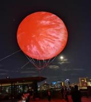 China 6m Diameter Inflatable Advertising Balloon with Custom Adhesive-Backed TPU Material for 360-Degree Visual Presence for sale
