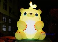 China 6m LED Illuminated Inflatable Sprout Bear with Customizable Design for Outdoor Events for sale