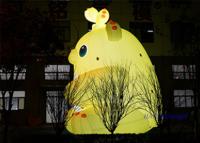 China 6m LED Illuminated Inflatable Sprout Bear with Customizable Design for Outdoor Events for sale