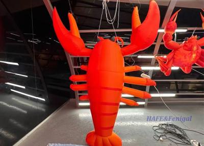 China Giant Hanging Inflatable Lobster and Crab Props with 6 Meters Sphere Diameter, PVC or Nylon Material, and 110V / 220V Power Supply for sale
