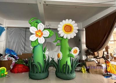 China Giant Inflatable Flower Column with Customizable Height 1m-6m, PVC or Nylon Material, and Continuous Air-Blown Structure for Events for sale