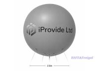 China Custom 2.5m Diameter PVC Tarpaulin Inflatable Advertising Balloon with Sealed Cold-Air Inflation for Event Branding for sale