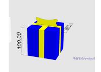 China Customizable Size Inflatable Gift Box with Internal LED Glow for Lightweight and Portable Retail Displays for sale