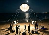 China 3600W LED Helium Balloon Light with CRI 96–99 and Elliptical Structure for Film and Studio Production for sale