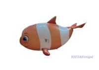 China Custom Remote-Controlled Flying Clownfish Helium Airship with Gyro-Stabilized Flight Control and Lightweight PP + PA Aluminum Film for sale