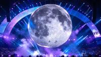 China Moon Inflatable Balloon Light with Custom Printing for 360° Ambient Illumination and Helium-Ready Installation for sale
