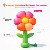 China Custom 2m Inflatable Flower Decoration with Oxford Fabric and Remote Control LED Light for sale