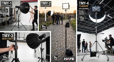 China Air-Cushioned Aluminum Light Stand with 12kg Load Capacity and 3.5m Height for Studio Safety for sale
