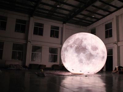 China Logo-Ready Wind-Resistant Inflatable LED Light and LED Moon Balloon Light with 1.6m Diameter for Outdoor Events for sale