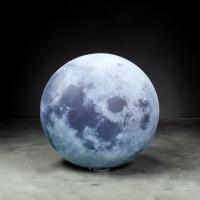 China Logo-Ready Wind-Resistant Inflatable LED Light and LED Moon Balloon Light with 1.6m Diameter for Outdoor Events for sale