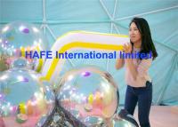 China 2M Dia Gold Mirror Balloons , Hanging Mirrored Metallic Balloon Lights for sale