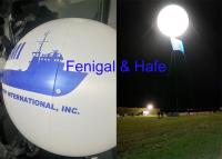 China Floating 20m 2000W Halogen Lamp 2.3m Helium Balloon Lights for sale