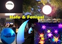 China 1.6m Events Inflatable Lighting Decoration Balloon Star Lighting Cone for sale