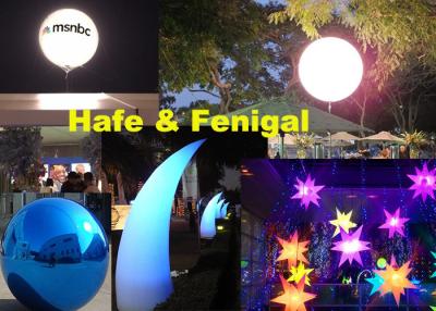 China 1.6m Events Inflatable Lighting Decoration Balloon Star Lighting Cone for sale